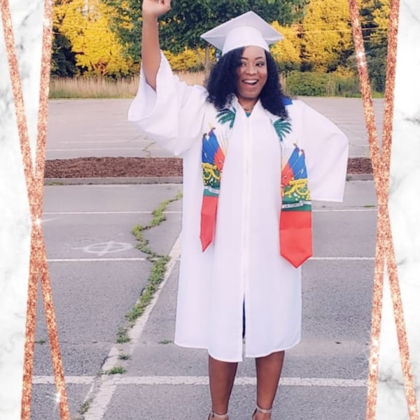 Haiti Haitian Flag Graduation Stole (satin) - Etsy