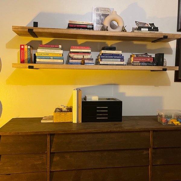 60x9 Floating Shelves for Wall Storage, Wall Bookshelf Living Room Set ...