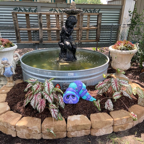 Whimsical Giant Ceramic Garden Worm Statue - Unique Patio Sculpture for ...
