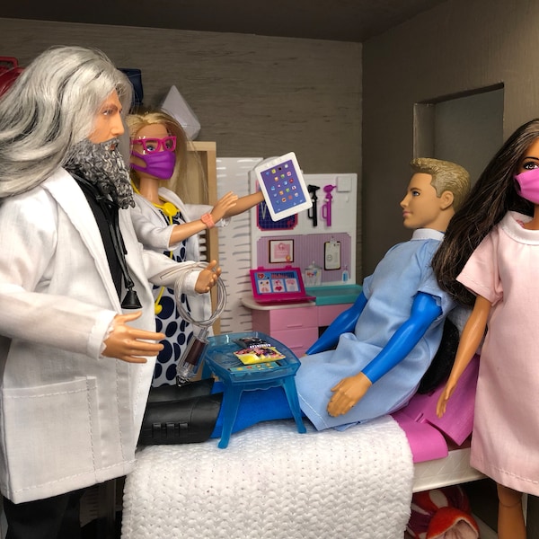 His & Hers Hospital Gowns-fits 11.5"-12" - Etsy