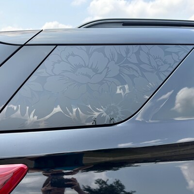 Fits 2015-2020 Chevy Tahoe Rear Side Windows Floral Flowers Decal ...