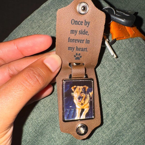 Pet Memorial Keychain, Custom Dog Picture Keychain,pet Loss Gift, Pet ...