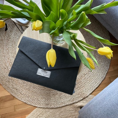 Sustainable Laptop Bag, Brown Laptop Briefcase, Eco Friendly Laptop ...