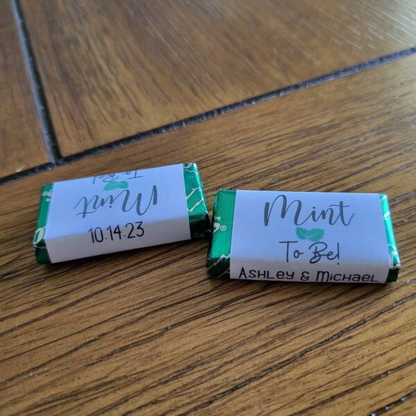 Custom 'mint to Be' Andes Mints Labels: Wedding/engagement Favors - Etsy