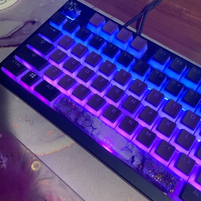 Katana Spacebar Resin Keycap Pink Blue Color Keycaps Key - Etsy