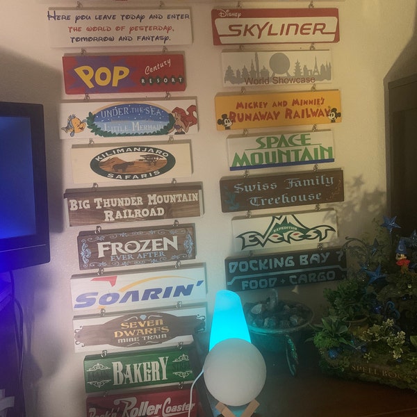 Hand Painted Disney Sign, Completely Custom to Your Favorite Rides and ...