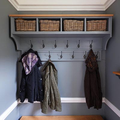 Shaker Oak Wellington/shoe Bench and Matching Coatrack - Etsy UK