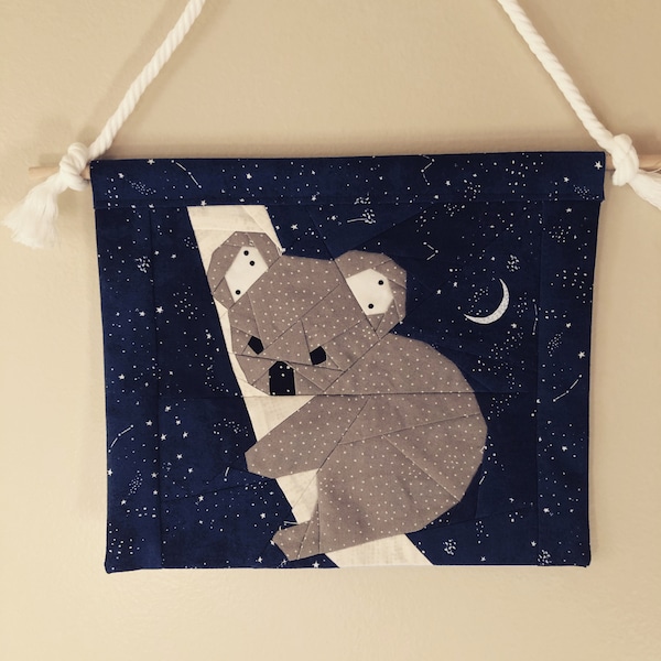 Koala Quilt Block Pattern, 3 Sizes PDF Instant Download, Foundation ...
