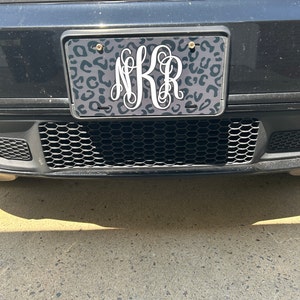 Red and Blue Floral Personalized License Plate and Car - Etsy