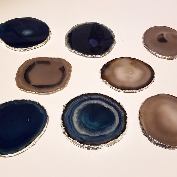 TEAL Agate Coasters. Gem Coasters. Stone Coasters. Drinkware Coaster ...