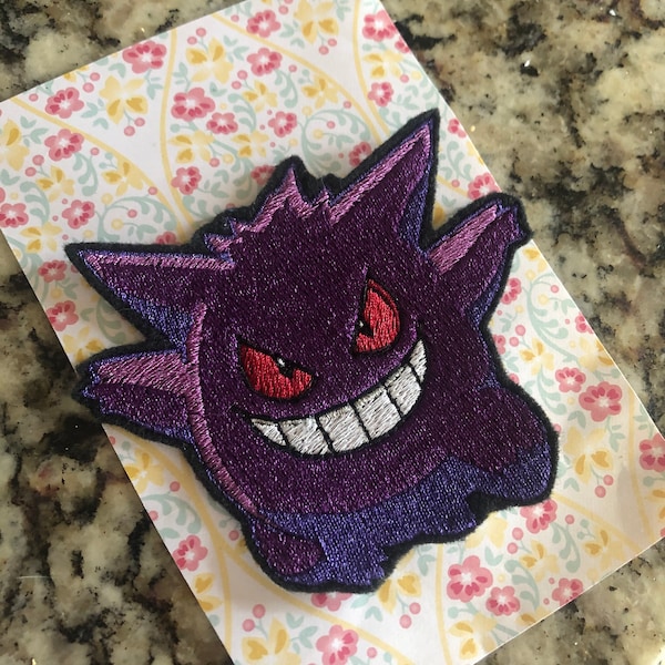 Gengar Pokemon Inspired Purple Ghost 4 Iron-on Patch - Etsy