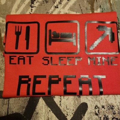 Eat Sleep Mine Repeat SVG , Gamer SVG , Minecraft T-shirt SVG , Eat ...