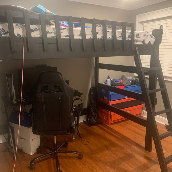 Heavy Duty King Size Loft Bed 73 Inches Tall - Etsy