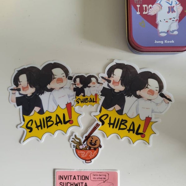 Yoongi El Capitxn Shibal DDAY Concert Vinyl Waterpoof Sticker | Suga ...