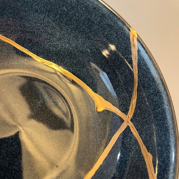 Kintsugi, Kintsugi Bowl, Kintsugi Repaired Blue Gem Ring Dish, Gifts ...