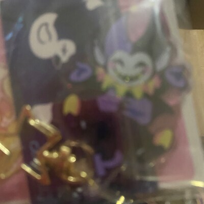 Jevil Deltarune Glitter Keychain Acrylic Epoxy Charm 2.5in. - Etsy