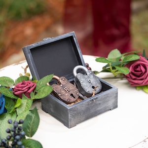 Love Lock, Unity Ceremony, Personalized Padlock, Flower Garden Wall Art ...