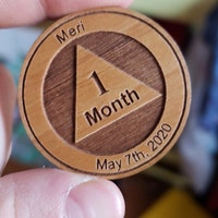 Personalized Month Anniversary Chip, AA Recovery Medallions, Birthday ...