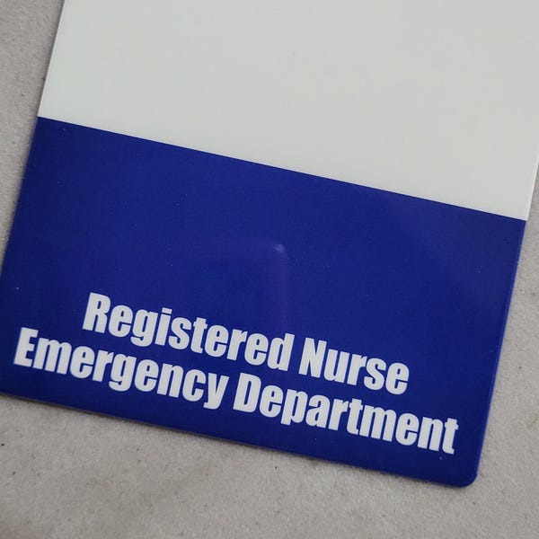 Mini Nurse RN Vertical Badge Card Set 6 Cards for ID Badge Clip Strap ...