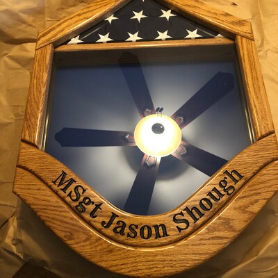 Handcrafted Air Force Msgt Shadowbox Military Shadowbox Retirement ...