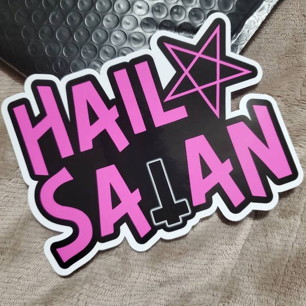 HAIL SATAN Vinyl Sticker 6 Long All Weather, Laminated Decal - Etsy