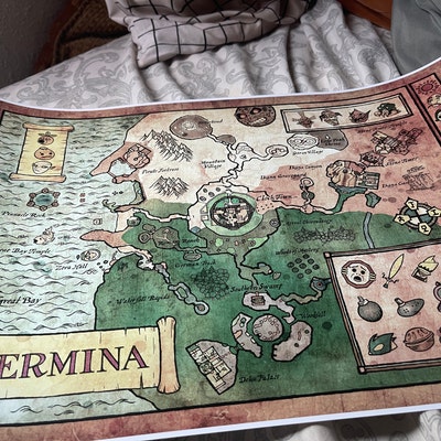 Map of Termina From Legend of Zelda, Majoras Mask English or Hylian ...