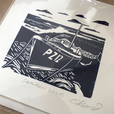 Reflections. Original Lino Print. Version 1 Edition of 7. Hand - Etsy