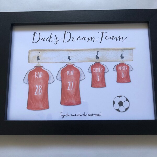 Father’s Day Gift, Football Print, Dads Dream Team, Gifts for Dad ...