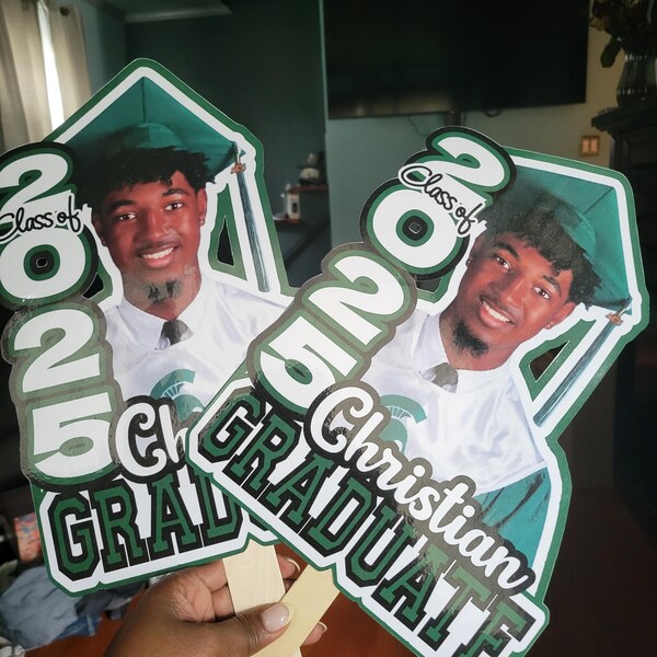 Kindergarten Graduation Fans/personalized Photo & Name, Custom Grad ...