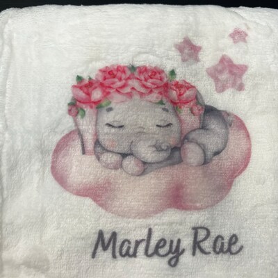 Baby Elephant Watercolor Clipart, Girl Wall Art, Nursery Decor, Cute ...