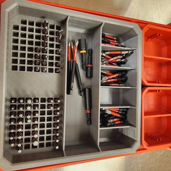 Impact Bit Organizer Designed for Milwaukee Packout Low Profile ...