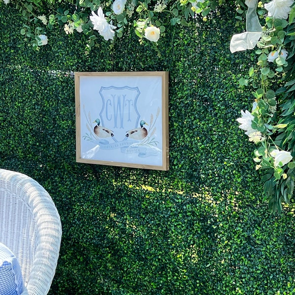 Mallard Duck Wall Art, Duck Wall Art, Monogram Wall Art, Mallard Duck ...