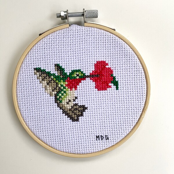 Hummingbird Cross Stitch Pattern PDF - Humming Bird Embroidery ...