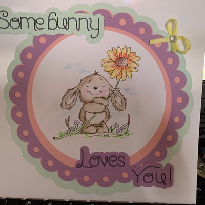 Lotv Digi Stamp GC Little Friends Rabbit With Daisy, Jpg, Birthday ...