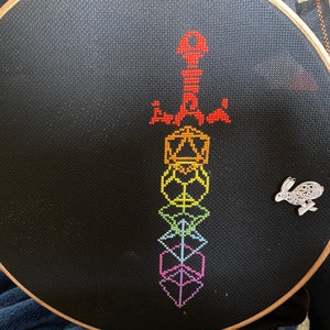 Dice Sword Cross Stitch Pattern PDF Digital Download D20 Dnd Game ...