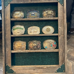 Belt Buckle Display Case Holds 30-36 Buckles - Etsy