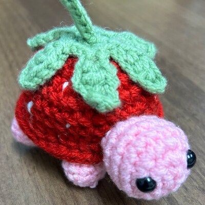 Strawberry Turtle Handmade Crochet Turtle - Etsy