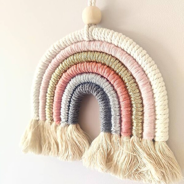 Macramé Rainbow, Macramé Décor, Rainbow Décor, Boho, Boho Baby Décor ...