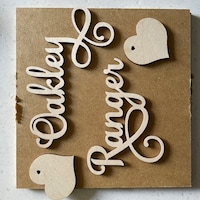 Laser Cut Wood Names Custom Laser Cut Name Signs Wedding Place Cards ...