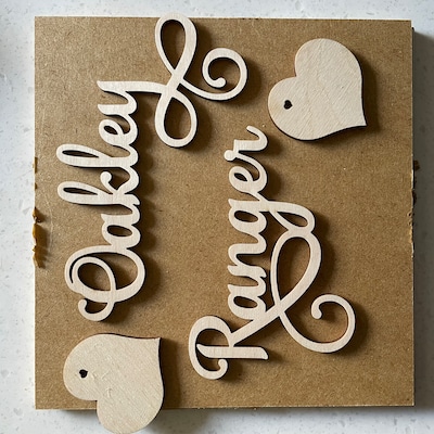 Laser Cut Wood Names Custom Laser Cut Name Signs Wedding Place Cards ...