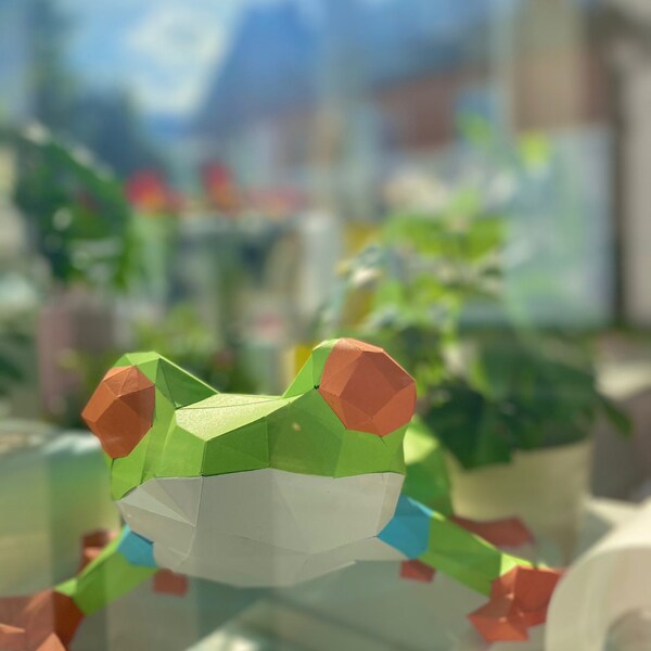 Red-eyed Tree Frog 3D Papercraft Model: DIY Paper Sculpture (PDF,SVG ...