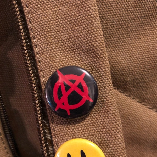 ANARCHY 1 Metal Punk Rock Button - Etsy