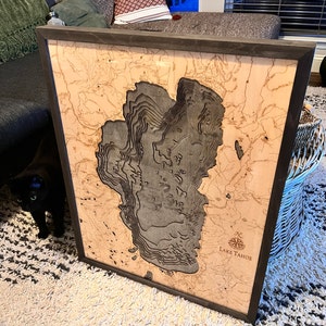 Puerto Rico Wood Carved Topographic Depth Chart / Map - Etsy