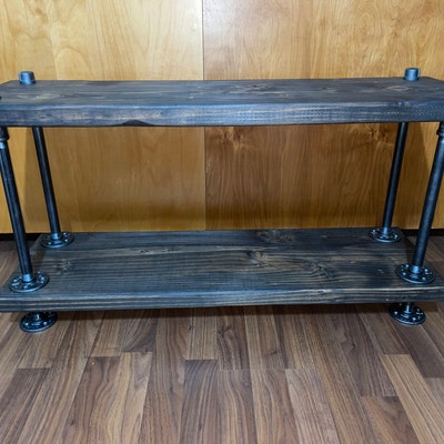 Steampunk Book Shelf, Industrial Bookcase, Wooden Book Case, Wooden ...