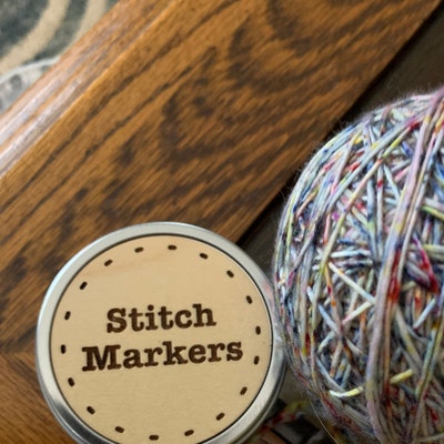 Stitch Marker Container for Knitter Tin and Wood Storage for - Etsy