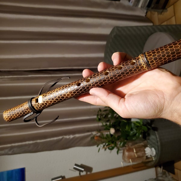 Dragon Skin Native American Style Bamboo Flute in the Key of C. Ethnic ...