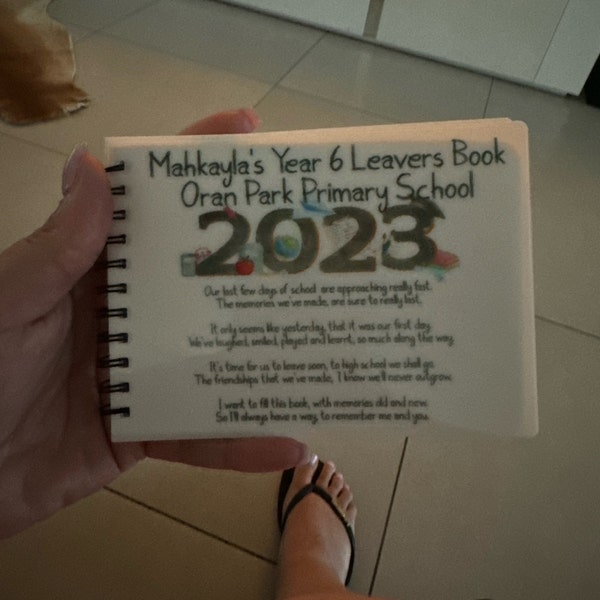 School Leavers Book | Personalised Leavers Book | Autograph Book | Year ...