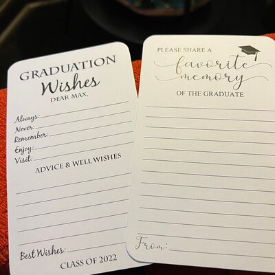 12 Handmade Share a Memory Cards for Graduation Party Favorite Memory ...