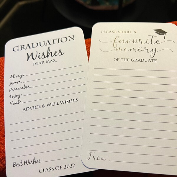 12 Handmade Share a Memory Cards for Graduation Party - Favorite Memory ...