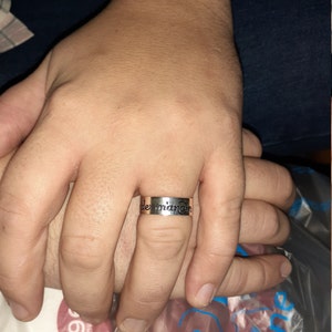 Custom Handwriting Ring Wide Handwriting Band in Sterling | Etsy